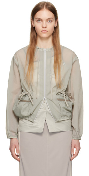 Kijun - Green Shirring Pocket Jacket