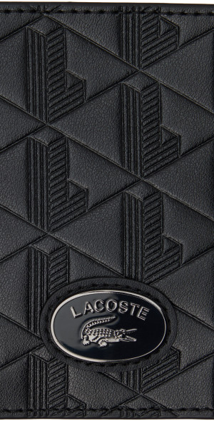 Lacoste - Black Nomogramme Compact Wallet