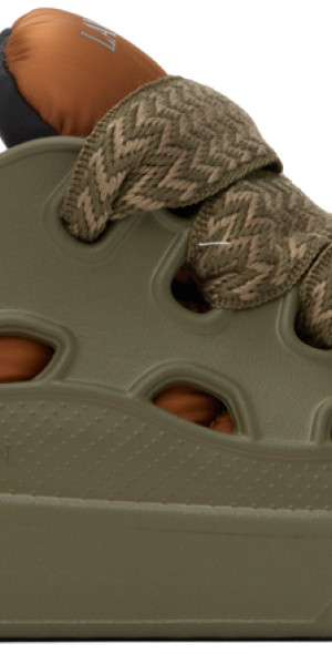 Lanvin - Green & Taupe Curb Color-Block Rubber Sneakers