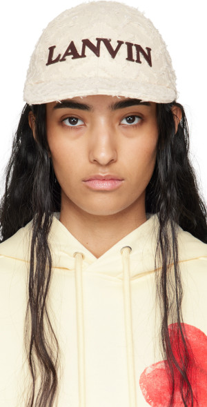 Lanvin - Off-White Herringbone Motif Cap