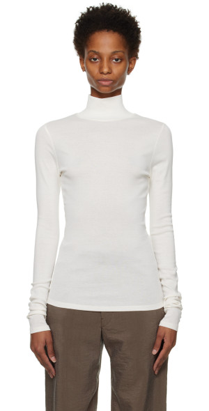 LEMAIRE - White Second Skin Turtleneck