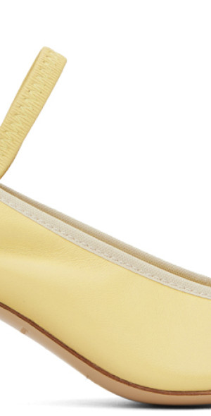 LEMAIRE - Yellow Square Ballerina Heels