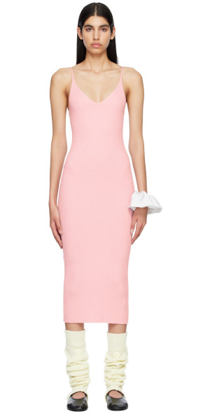 Live the Process - Pink Pillar Midi Dress