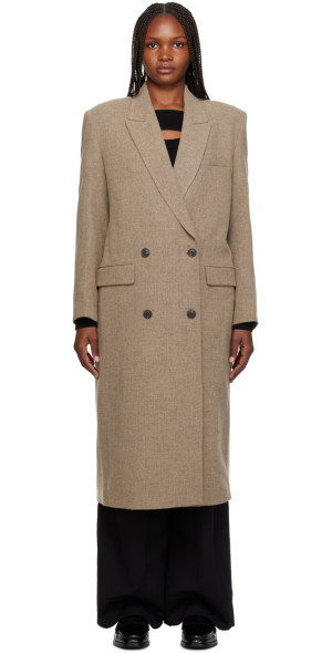 LOW CLASSIC - Beige Double Long Coat