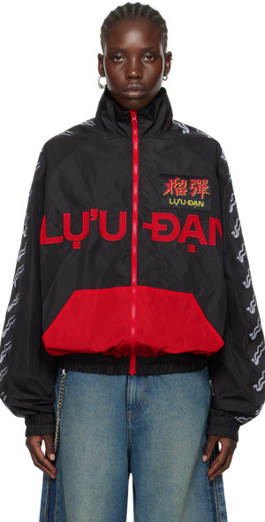 LU'U DAN - Black & Red Shell Jacket