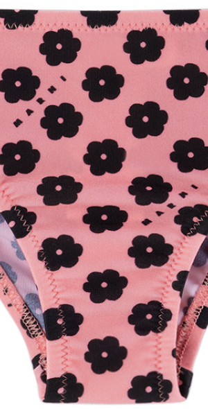 Marni - Baby Pink & Black Flower Swim Bottoms