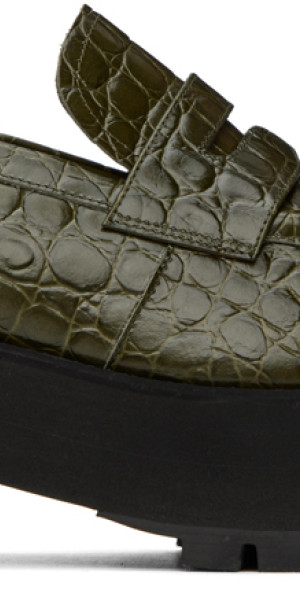 Marni - Green Croc Loafers