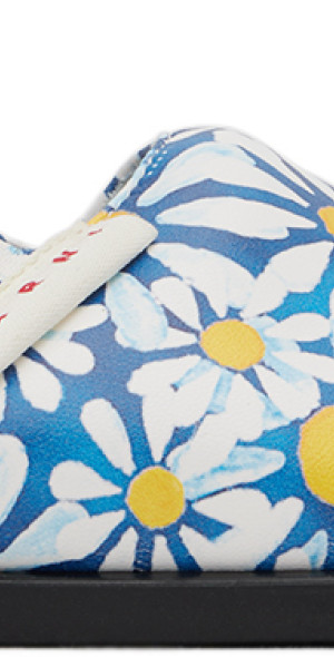 Marni - Kids Blue Floral Sandals