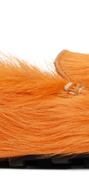 Marni - Orange Calf-Hair Moc Loafers
