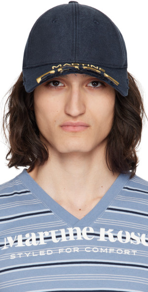 Martine Rose - Navy Cut Peak Cap
