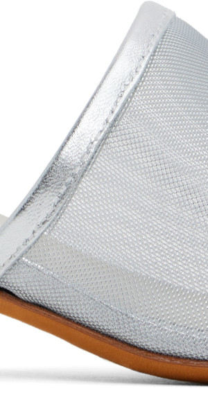 Maryam Nassir Zadeh - Silver Sophie Slide Heeled Sandals