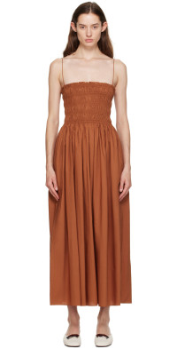 MATTEAU - Stapless bow-detailed broderie anglaise organic cotton midi dress