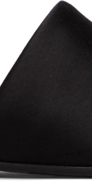 Max Mara - Black Satin Slippers