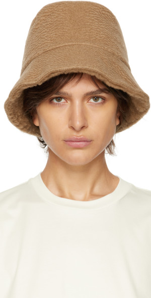 Max Mara - Tan Camel Reversible Bucket Hat