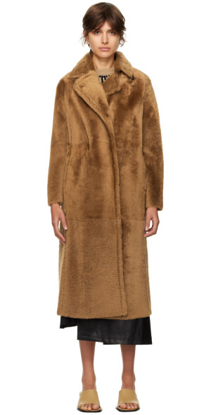 Max Mara - Tan Manuela Icon Shearling Coat