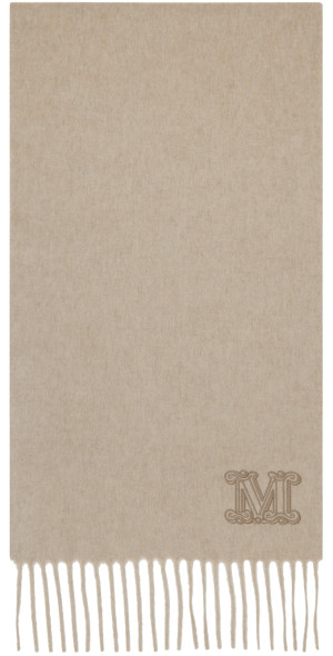 Max Mara - Taupe Fringe Scarf