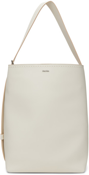 Max Mara - White Medium Leather Archetipo Tote