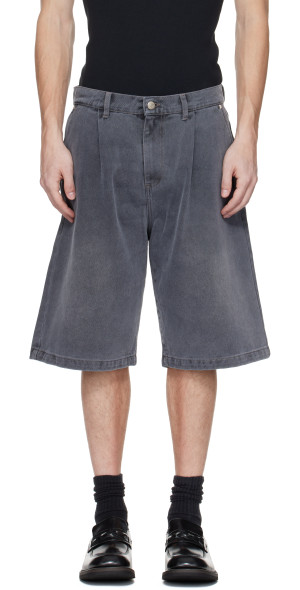 mfpen - Gray Star Rivet Denim Shorts