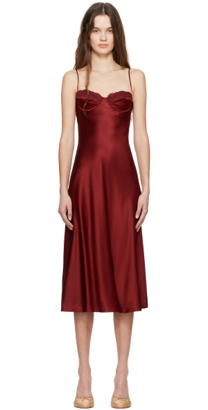 Mirror Palais - Burgundy Ballet Midi Dress