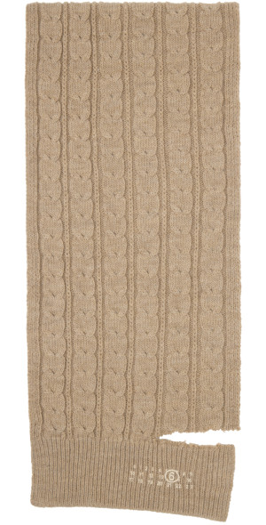 MM6 Maison Margiela - Beige Sliced Iconics Scarf