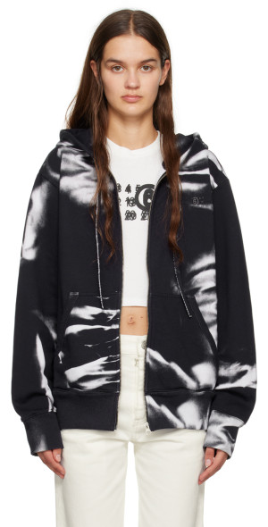 MM6 Maison Margiela - Black & White Zip Hoodie