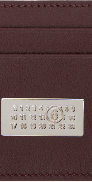 MM6 Maison Margiela - Burgundy Numeric Card Holder