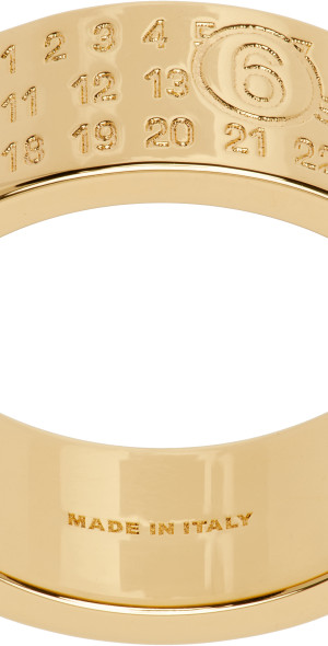MM6 Maison Margiela - Gold Numeric Minimal Signature Ring