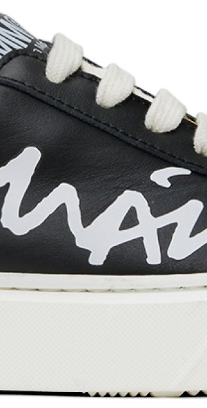 MM6 Maison Margiela - Kids Black Cursive Logo Sneakers