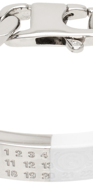 MM6 Maison Margiela - Silver & White Chain Bracelet