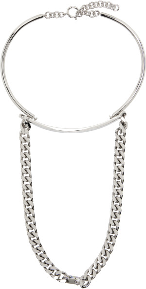 MM6 Maison Margiela - Silver Mixed Chain Necklace