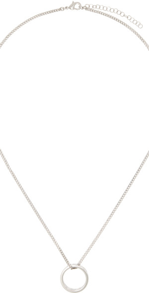 MM6 Maison Margiela - Silver Numeric Minimal Signature Pendant Ring ...
