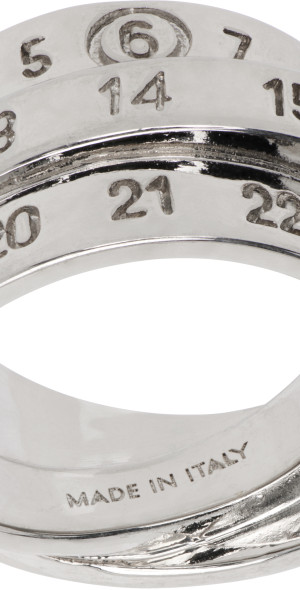 MM6 Maison Margiela - Triple Logo Numeric Signature Ring