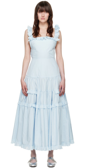 Molly Goddard - Blue Maggie Midi Dress