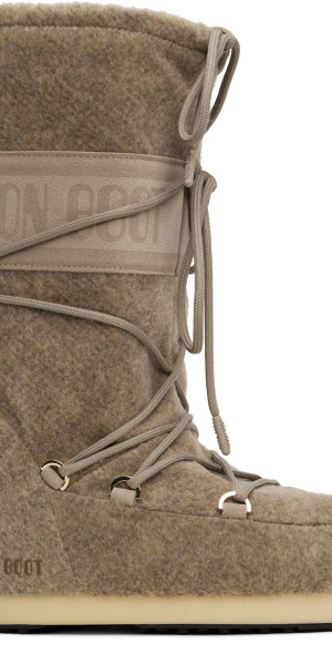 Moon Boot - Beige Icon Felt Tall Boots