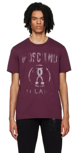 Moschino - Burgundy Double Question Mark T-Shirt