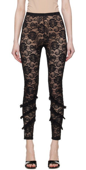 MSGM - Black Floral Leggings