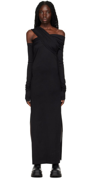 MSGM - Black Twist Midi Dress