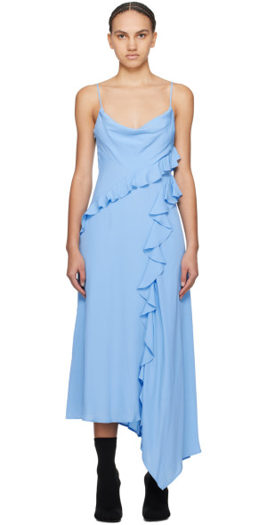 MSGM - Blue Ruffle Maxi Dress