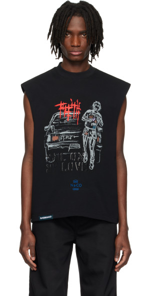 NAMESAKE - Black Evans Terry Fox Tank Top