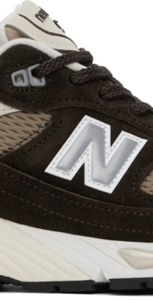 New Balance - Brown & Beige Made In UK 991v1 Finale Sneakers