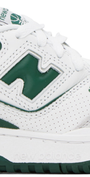New Balance - White & Green BB550 Sneakers