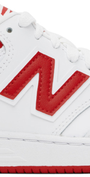 New Balance - White & Red 480 Sneakers