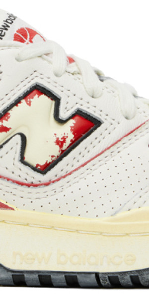 New Balance - White & Red 550 Sneakers