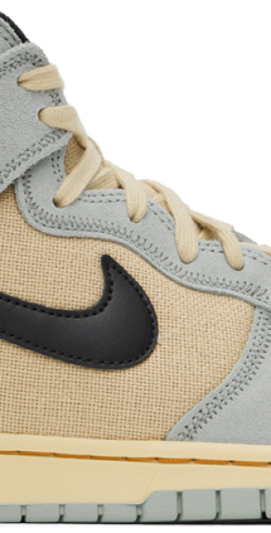 Nike - Beige & Blue Dunk Hi Retro SE Sneakers