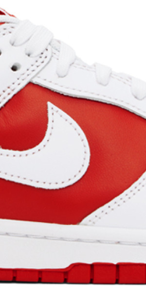 Nike - Red & White Dunk Low Retro Sneakers