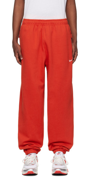 Nike - Red Solo Swoosh Sweatpants