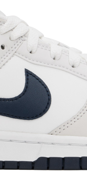 Nike - White & Gray Dunk Low Retro Sneakers