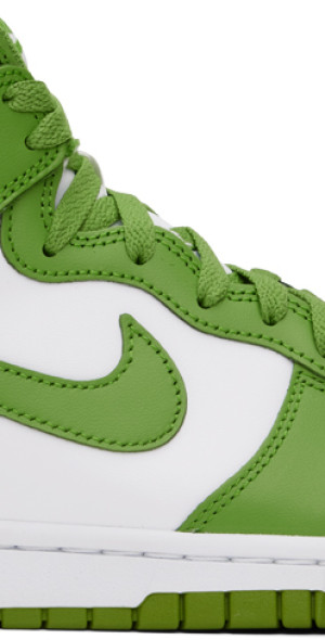 Nike - White & Green Dunk High Retro Sneakers