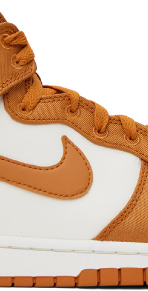 Nike - White & Orange Dunk Hi Retro Sneakers