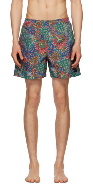 Noah - Green Paisley Swim Shorts